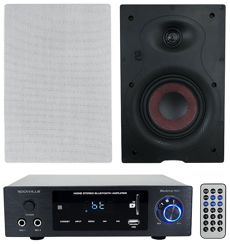 Rockville BLUAMP 150 Home Stereo Bluetooth Amp Receiver+2) | Reverb