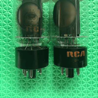 Matched Pair RCA Black Plate 6L6 6L6GC Vacuum Tubes Valves | Reverb