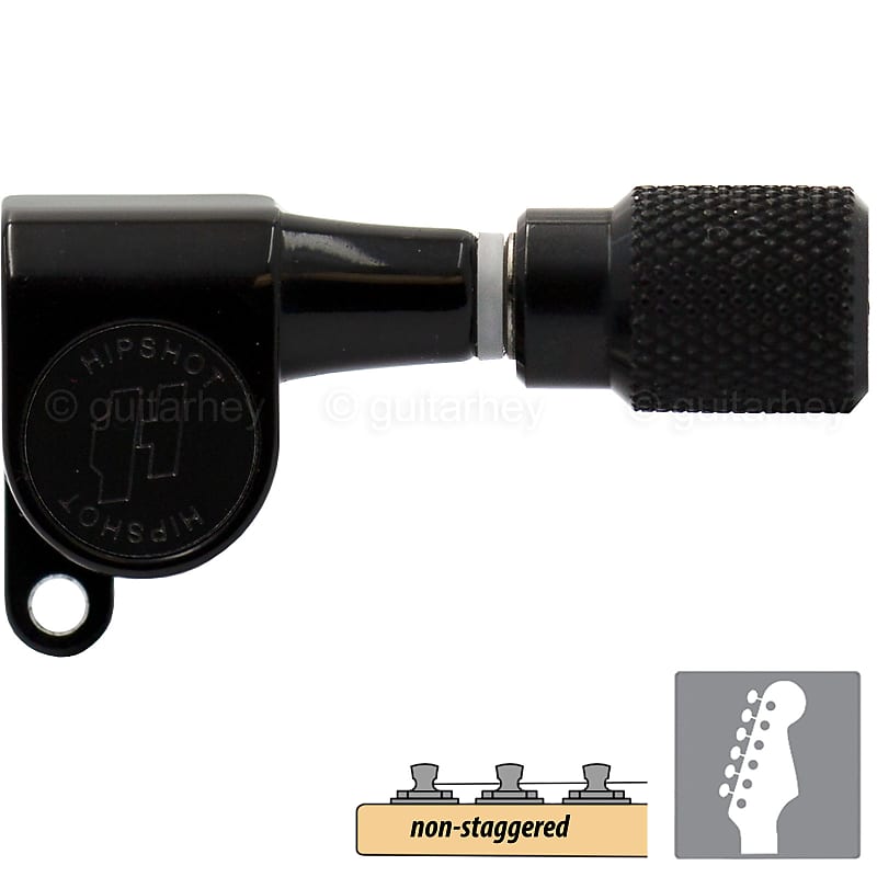 NEW Hipshot Set 6-In-Line Non-Staggered Keys Mini Knurled | Reverb