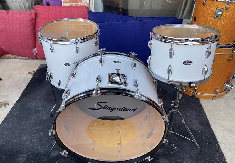 Slingerland Drum Kit - Maple 5 ply 1970s - White | Reverb