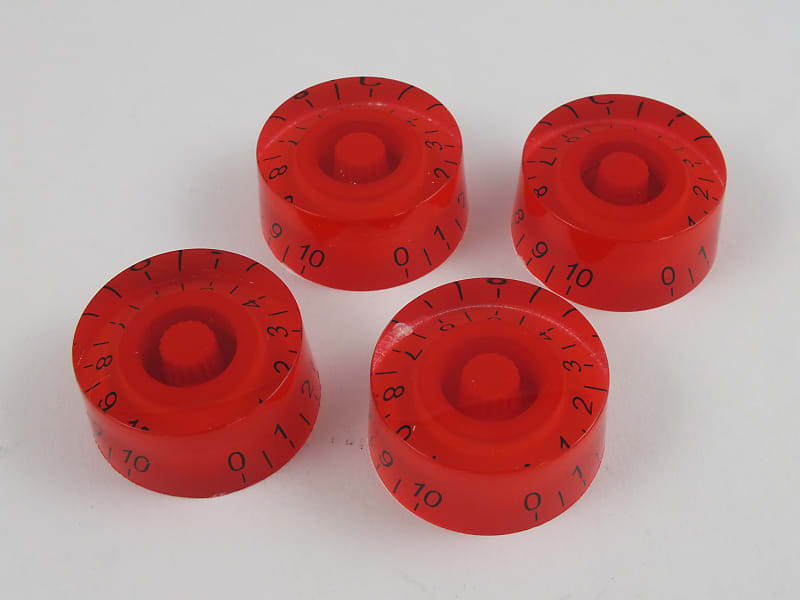 4 Red Speed Dial Knobs for Epiphone Les Paul, SG style | Reverb Canada