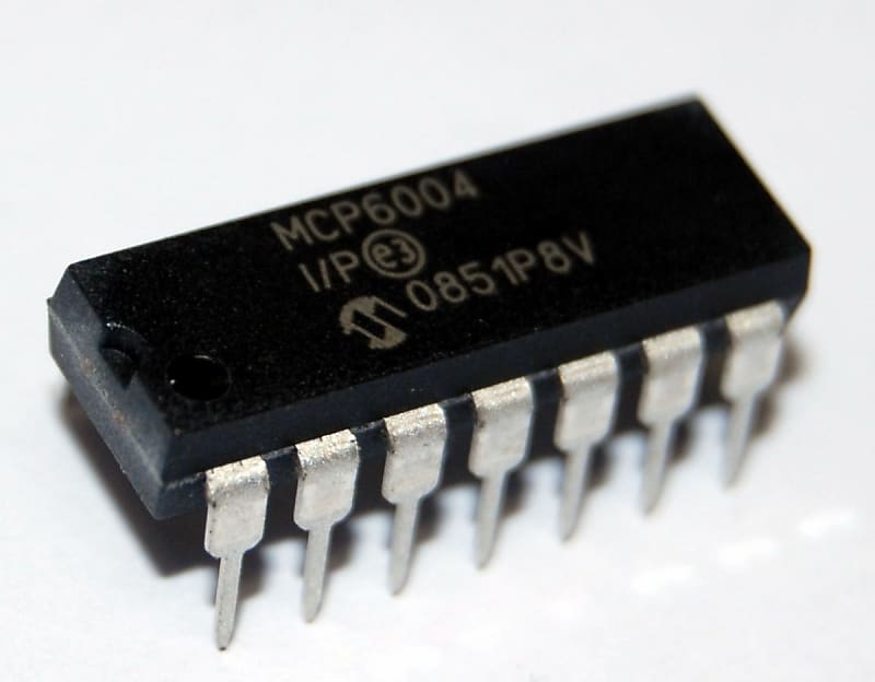 MCP6004-E/P MCP6004 Quad 1 MHz Low-Power Operational Amp - 20 | Reverb