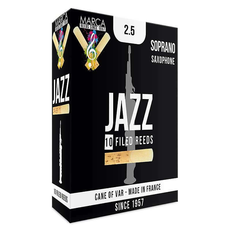 Marca Jazz Filed Reeds ~ 10 Pack ~ Soprano Sax ~ 2.5 | Reverb