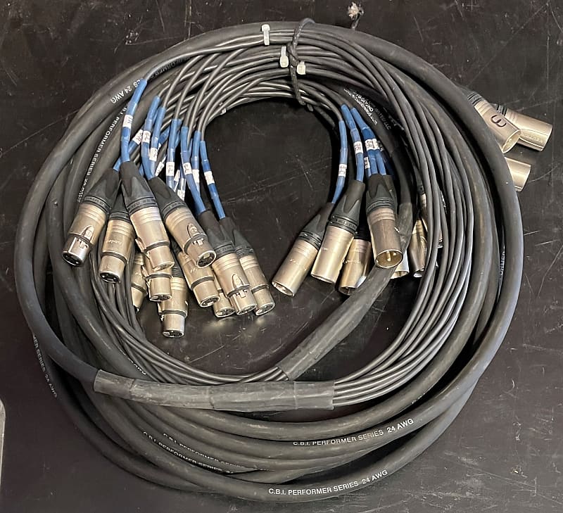 CBI 16 channel 25ft XLR fan to fan snake for IEM rack | Reverb