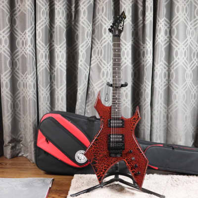 B.C. Rich Stranger Things NJ Warlock 2022 Red Crackle | Reverb