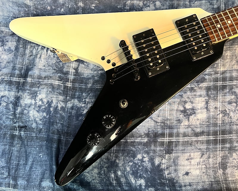 Dean Michael Schenker Signature Flying V - Black and White | Reverb