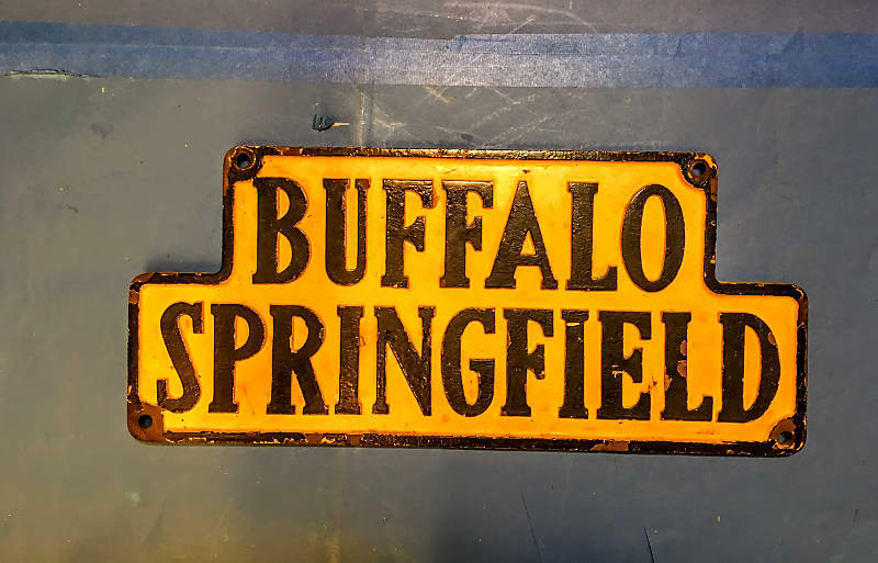 Buffalo Springfield Cast Iron Sign | Reverb