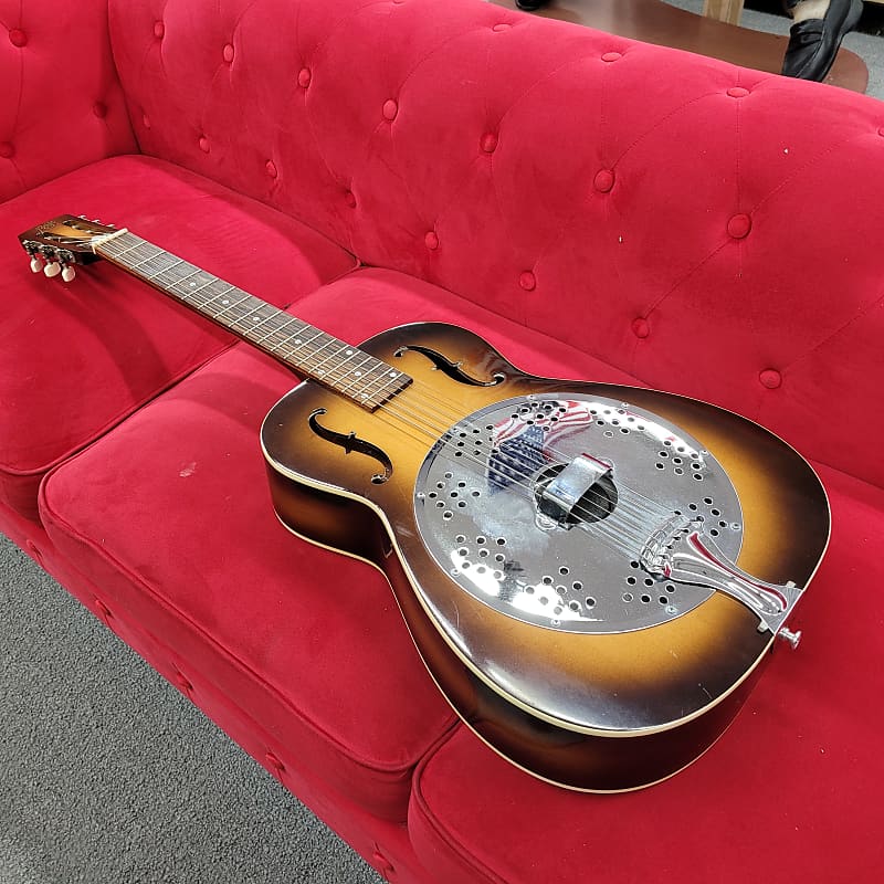 Dobro Round Neck Resonator Guitar - Vintage Burst DW | Reverb Canada