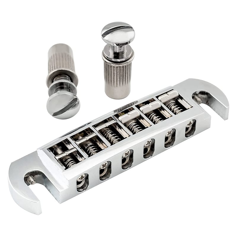 Chrome Tunematic Wraparound Adjustable Bridge LP Style Guitar | Reverb