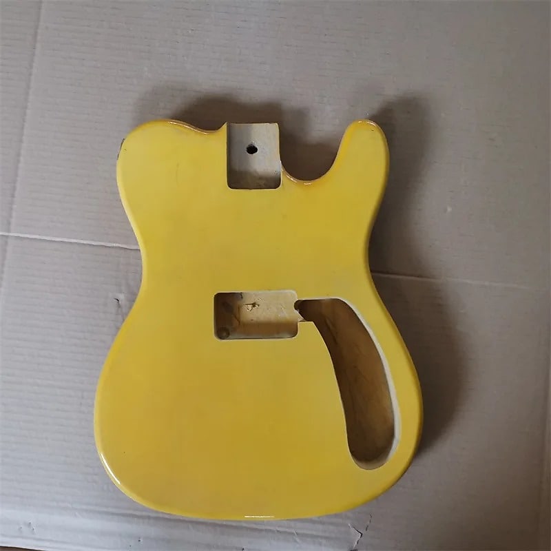 Basswood Yellow Telecaster Tele Style Guitar Body | Reverb