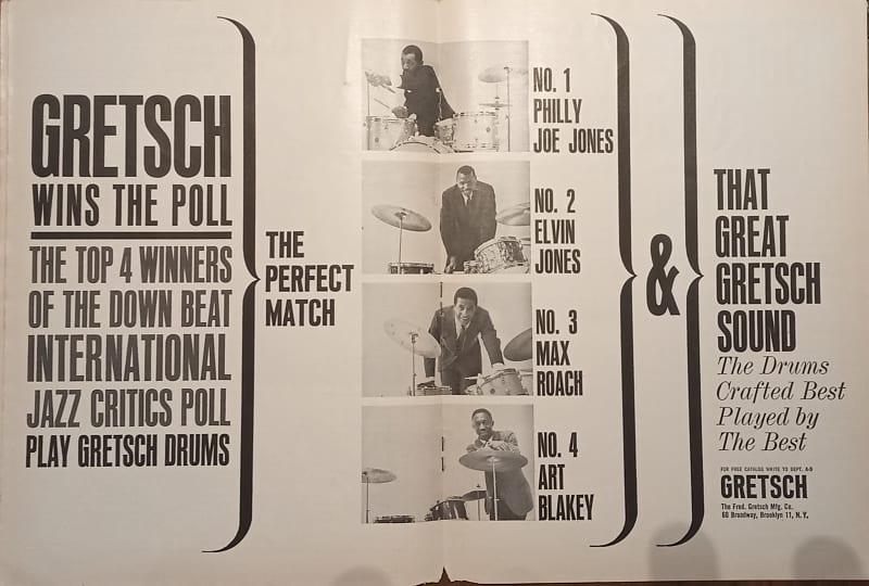 GRETSCH DRUMS ELVIN JONES ART BLAKEY MAX ROACH PHILLY | Reverb Canada