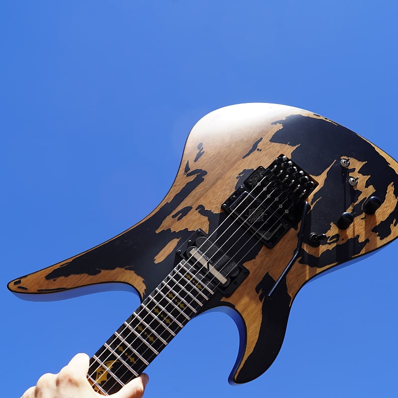 Schecter DIAMOND SERIES Synyster Custom-S Distressed Black | Reverb