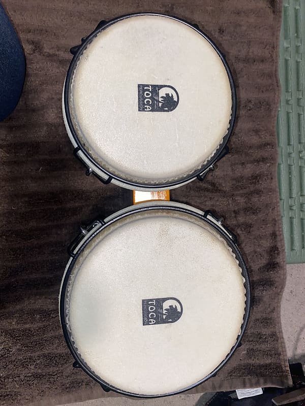 Toca percussion wood bongos with stand | Reverb
