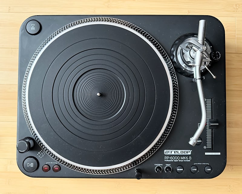 Reloop RP-6000 MK6 B Black Upper Torque DJ Turntable | Reverb