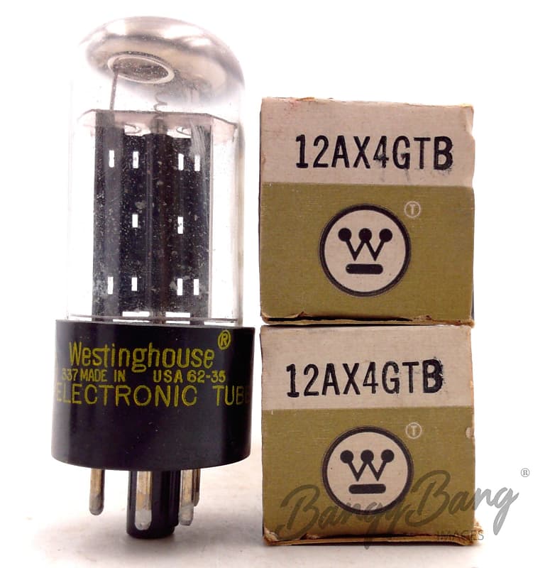 2 Westinghouse 12AX4GTB Half-Wave Rectifier Damping Diode TV | Reverb