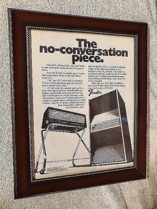 1970 Fender Musical Instruments Promotional Ad Framed 400 | Reverb