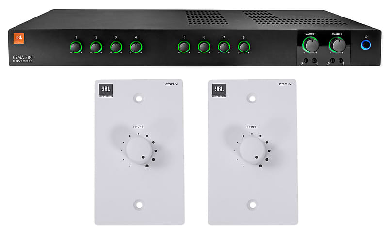JBL CSMA280 Commercial/Restaurant 2x80w Amplifier+White Wall | Reverb