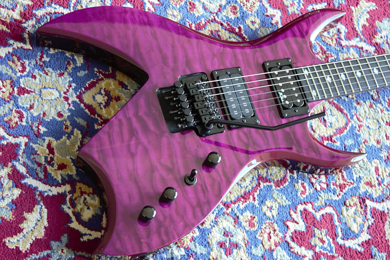 B.C. Rich NJ Neck - Thru Series Bich Trans Quilt Maple Top | Reverb