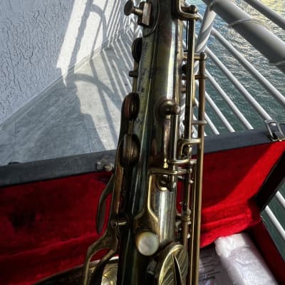 Vintage Conn transitional tenor saxophone naked lady | Reverb
