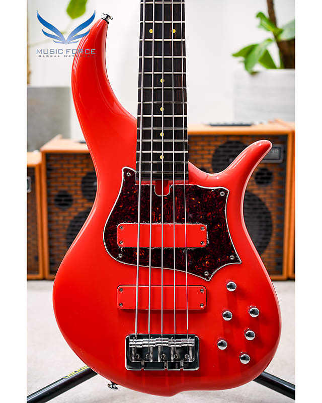 F-Bass BN5 Fiesta Red w/Macassar Ebony Fingerboard | Reverb