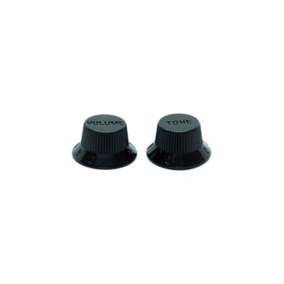 Top Hat Pot Knobs Strat Style (Various Colours)-Black / | Reverb UK