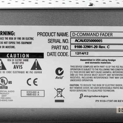 Avid Digidesign Icon D-Command ES 24 Fader Control Surface | Reverb