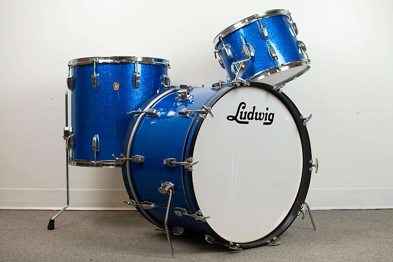 1960s Ludwig Blue Sparkle Super Classic Drum Kit | Reverb