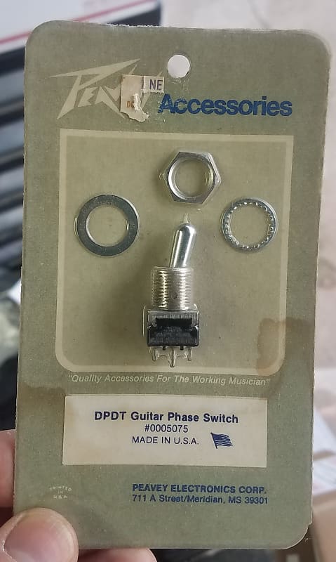 Peavey NOS DPDT pickup phase switch, T-40, T-60 1970's+ | Reverb