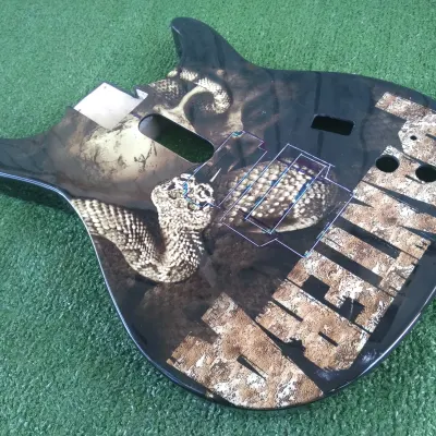 Custom Pantera Graphic Dinky Super Strat Body Project | Reverb