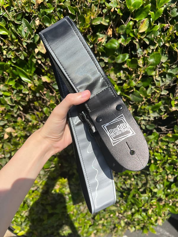 Vinyl Record Black and Gray Lenticular Guitar Strap | Reverb