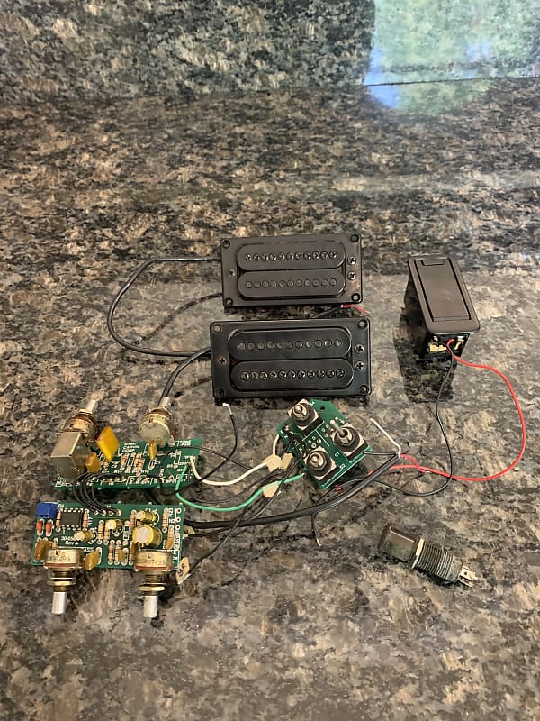 Carvin C22 humbucker pickup set with active preamp | Reverb