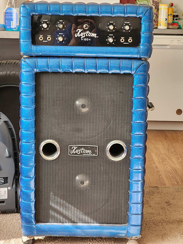 Kustom K100 1 1968 or 1969 - Blue Sparkle / Tucker & Roll | Reverb