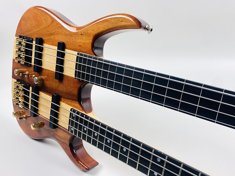 Carvin DN 440 Double Neck Bass: Big Bottom. 1990 Koa | Reverb