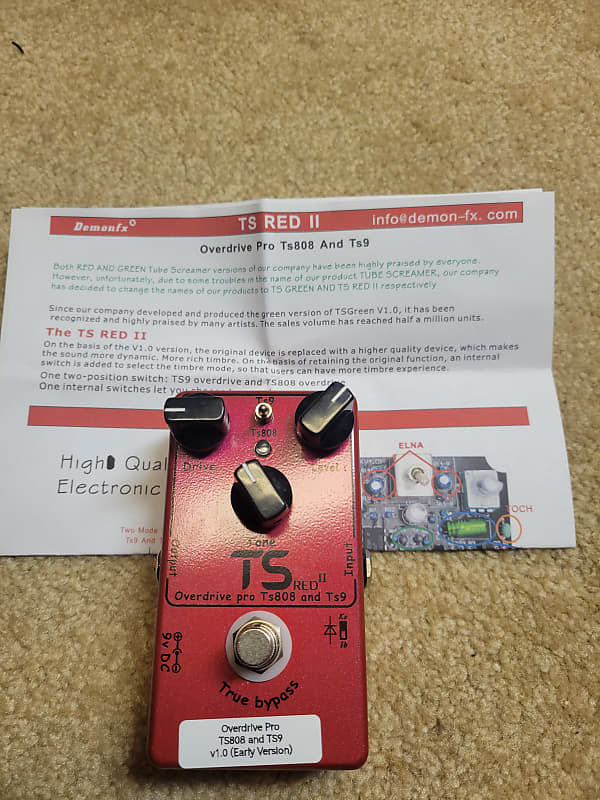DemonFX TS Red II - Based on the original TS 808 and TS 9 | Reverb
