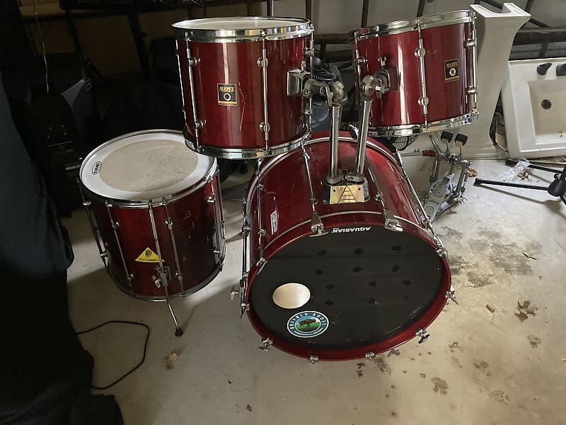Mapex Percussion Technology 80s or 90s - Red Stain Bass Drum | Reverb