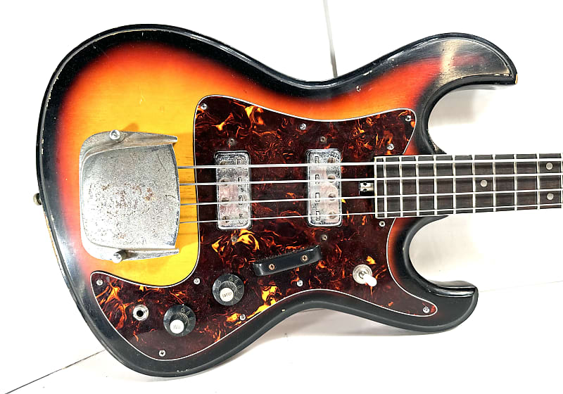 Global vintage staccato piccolo electric bass Short scale | Reverb