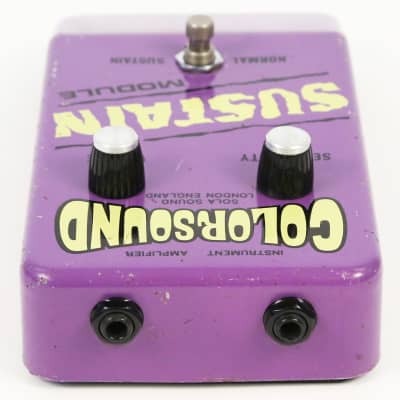 1973 Colorsound Sustain Module Pedal - Rare Large Box PURPLE | Reverb