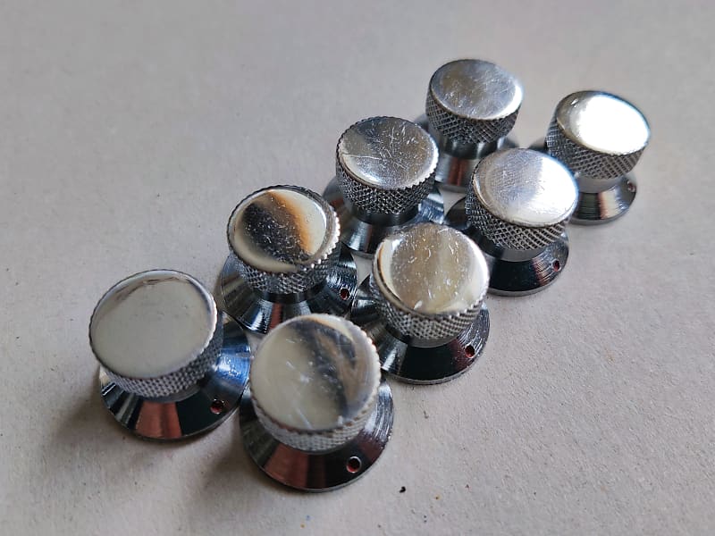 8pcs Vintage Vox Knobs Chrome for Vox Super Beatle etc | Reverb UK