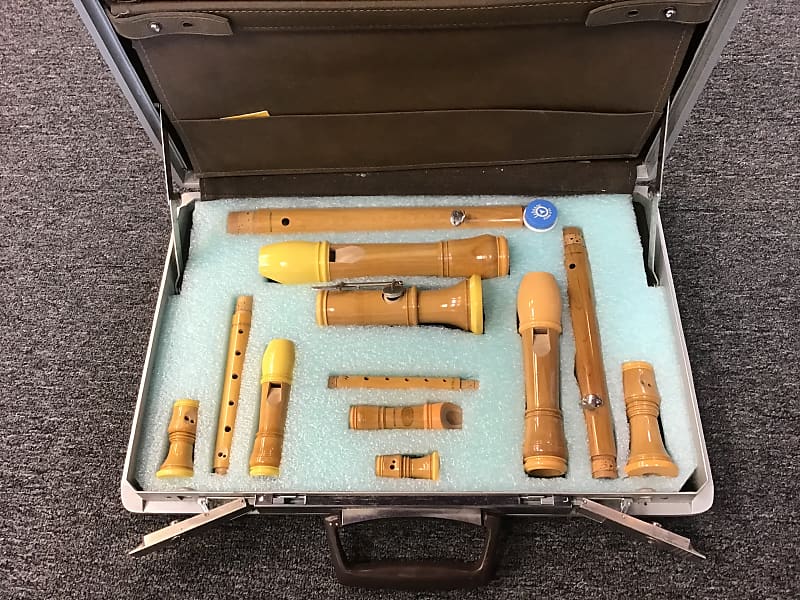 Adler Set of 4 wood recorders with case | Reverb