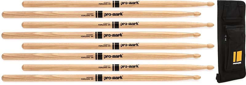 Promark Hickory Drumsticks - 5A - Wood Tip - 4-pack Bundle | Reverb
