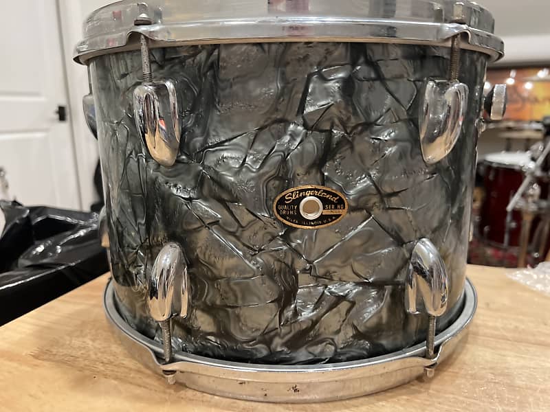 Slingerland 13”x9” rack Tom 60s Black Diamond pearl | Reverb