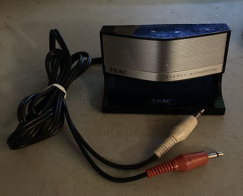 Vintage TEAC Stereo Microphone Model 63035 Mid 70’s - Black | Reverb
