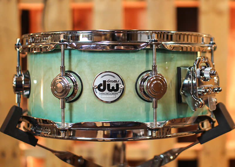 DW 5x12 Collector's Maple Mahogany Regal Blue Burst Snare | Reverb