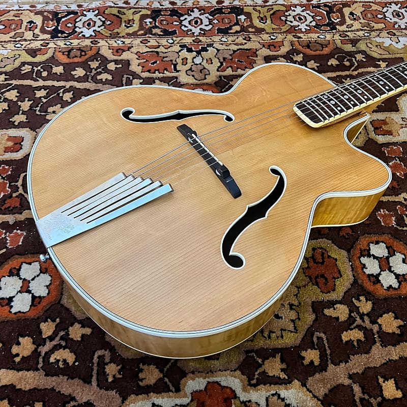 Vintage 1958 Hofner President Natural Wood Acoustic | Reverb UK
