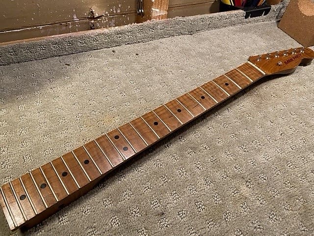 Warmoth Flame Roasted Maple Tele Neck | Reverb