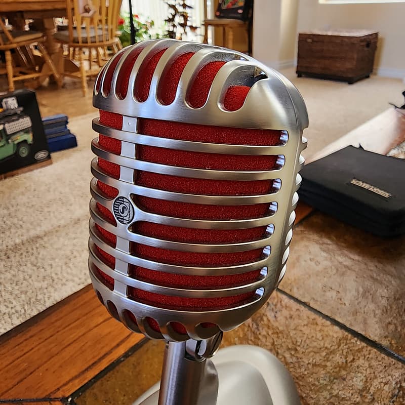 Shure 5575LE 75th-anniversary Unidyne® 2014 - Stainless/Red | Reverb