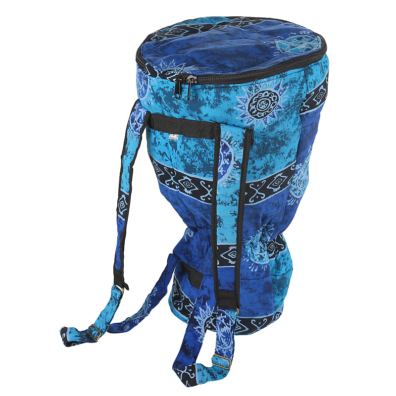 XXL Djembe Drum Backpack, Blue Celestial Design (For 14x26 | Reverb