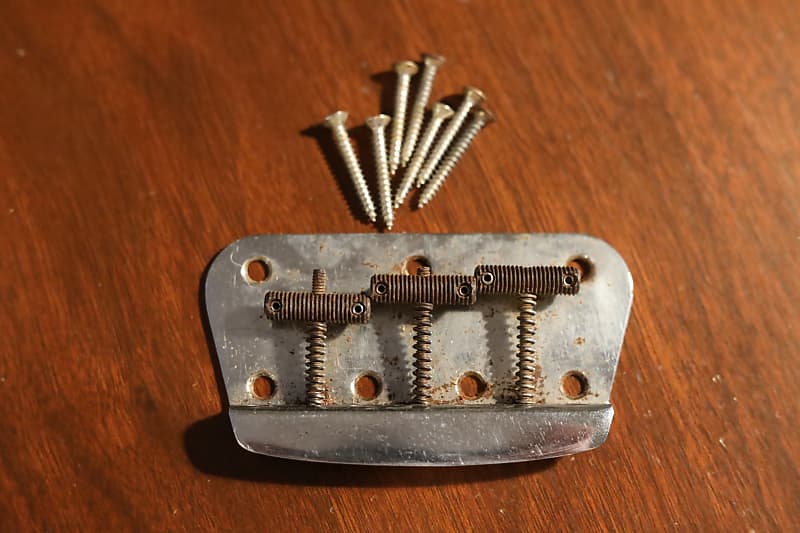 Fender Musicmaster 1960s - Chrome Bridge (with Screws) | Reverb