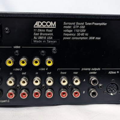 Adcom GTP-550 Surround Sound Tuner Preamplifier | Reverb