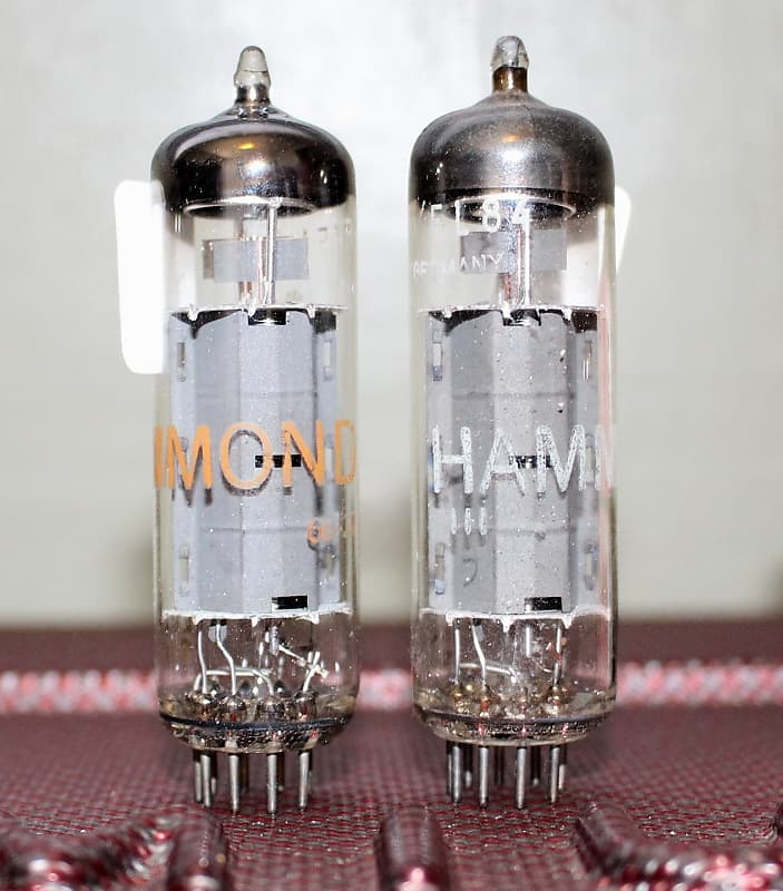 EI 6BQ5 YUGOSLAVIA EL84 PERFECT MATCH PAIR GREY PLATE TEST | Reverb
